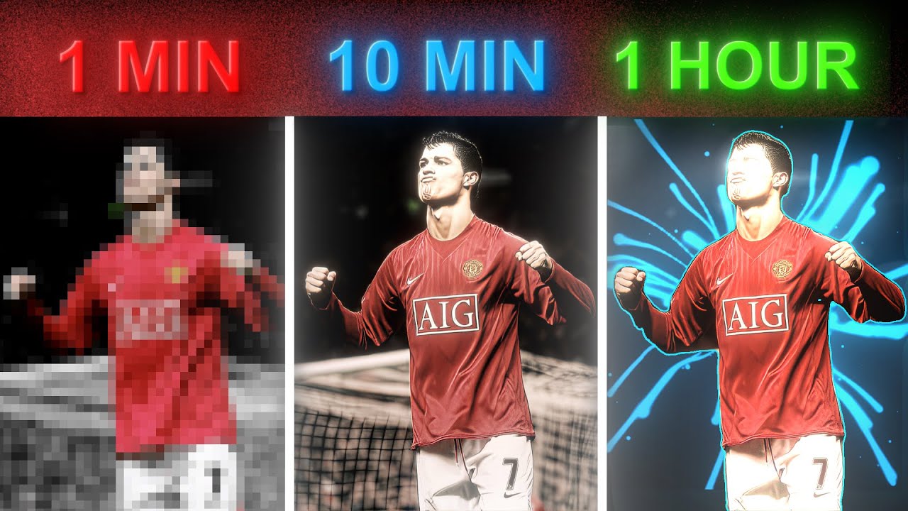 Editing Challenge - 1 Minutes vs 10 Minutes vs 1 Hour! - YouTube