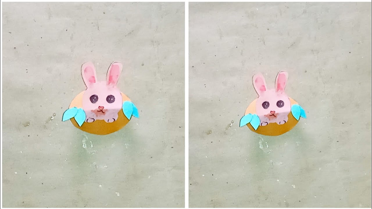 Cute Rabbit paper ideas / paper rabbit / paper craft easy ideas - YouTube
