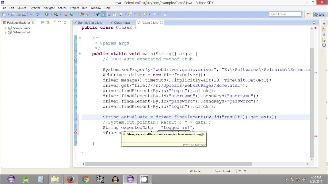 Selenium Tutorial #21 - Comparing two Strings in Java - YouTube