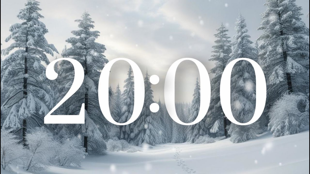 20-Minute Winter Snow Timer with Relaxing Piano Music - YouTube