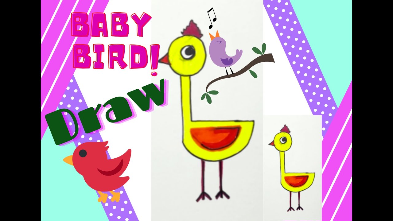 Draw A Baby Bird | Little Baby Bird | Easy Drawing - YouTube