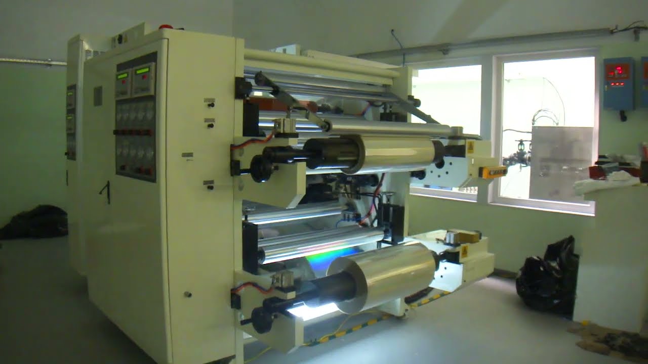 Film to film holographic embosser machine - YouTube