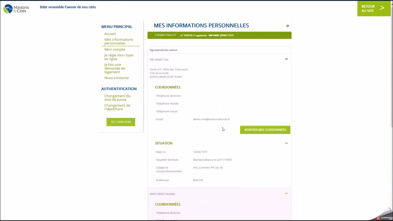 Espace client - Accueil connecté - YouTube