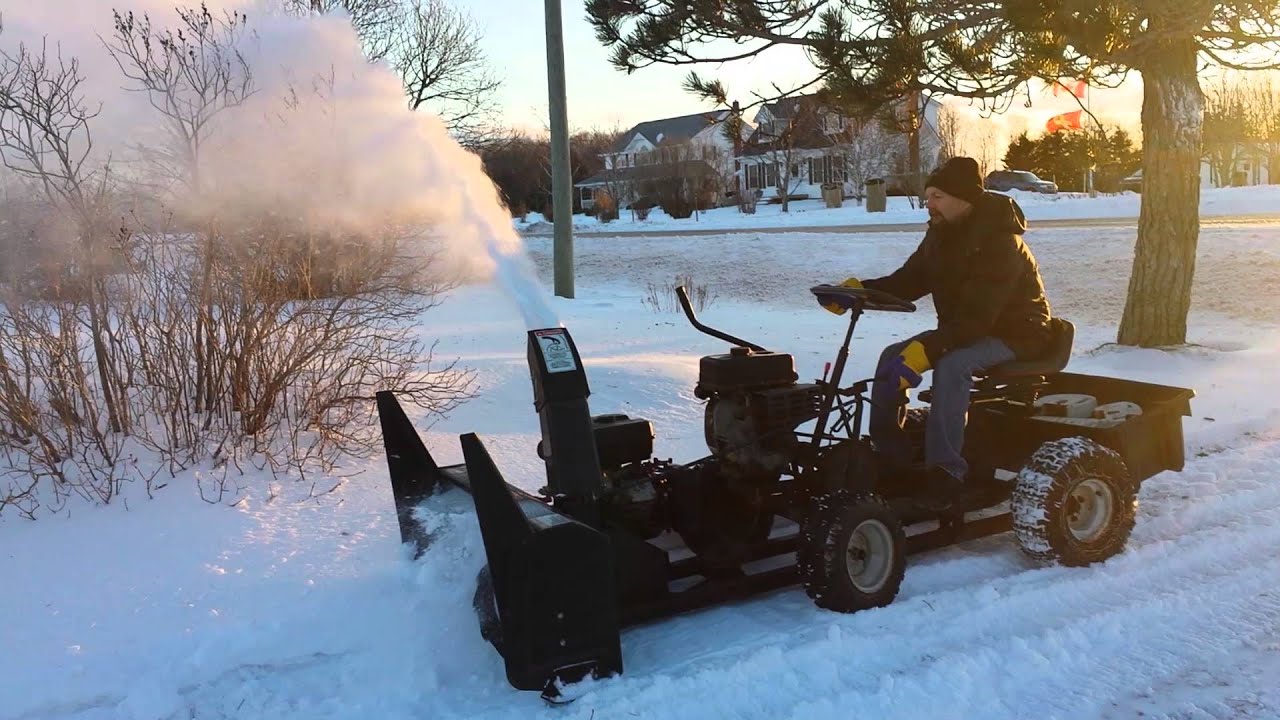 Hand made snow blower - YouTube