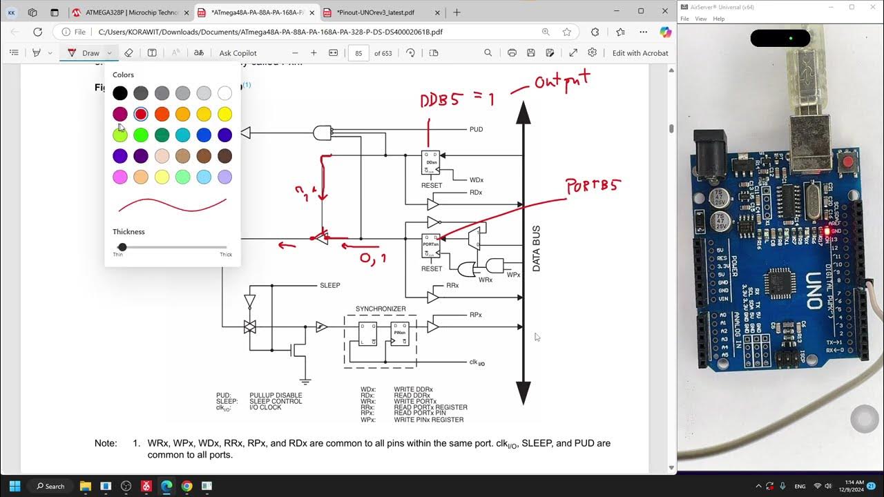 P.2 I/O PORT Setting on AVR Arduino UNO ATMega 328P (Atmel Studio) - YouTube