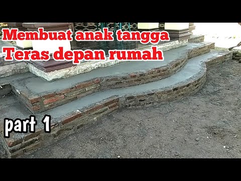 Cara membuat anak tangga teras rumah || part 1 - YouTube