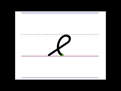 Cursive lowercase letter e (Cogncur font) - YouTube