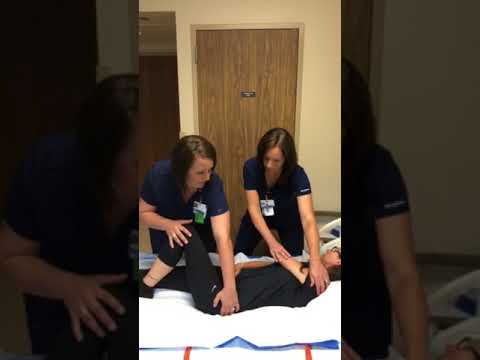 Early Mobility Training #5: 2 Person Supine to Sitting on Side of Bed