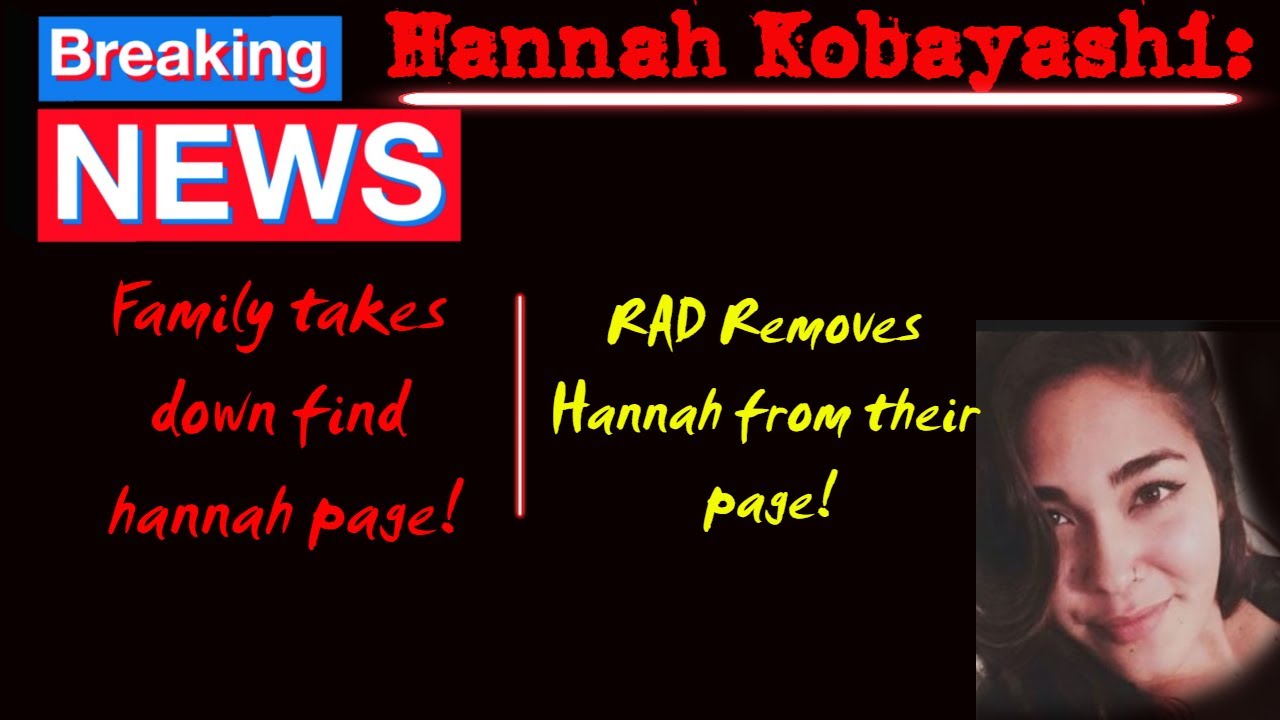 Hannah Kobayashi: BREAKING NEWS...JUST IN...FIND HANNAH FACEBOOK HAS ...