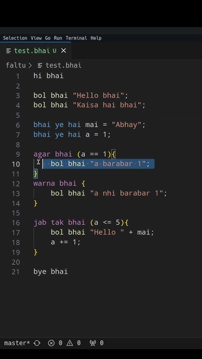 Must check bhai lang for fun #python #bhai #programming - YouTube