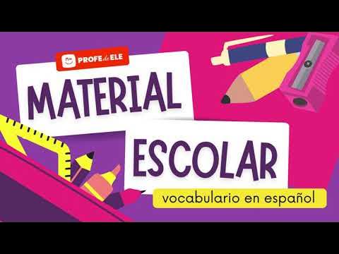 🎒 Vocabulario del material escolar en español | ProfedeELE.es - YouTube