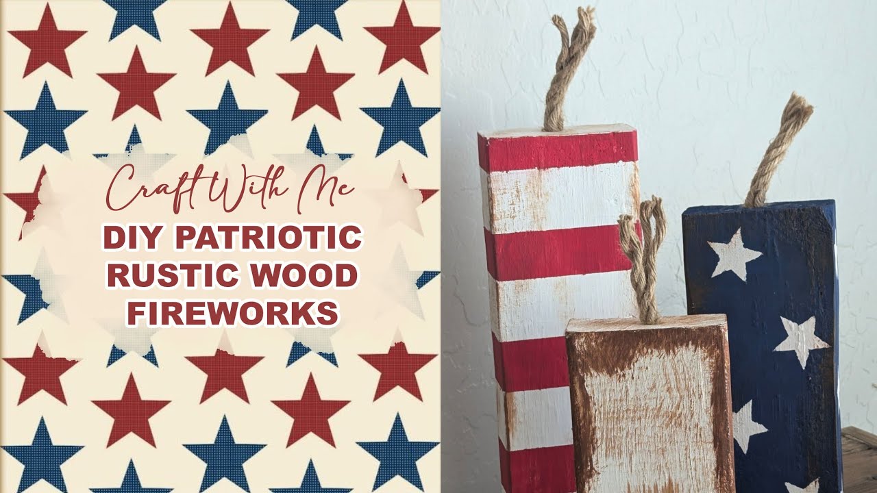 🇺🇲 EASY SUMMER CRAFT IDEAS | CRAFT WITH ME | PATRIOTIC DECOR | CUTE DIY ...