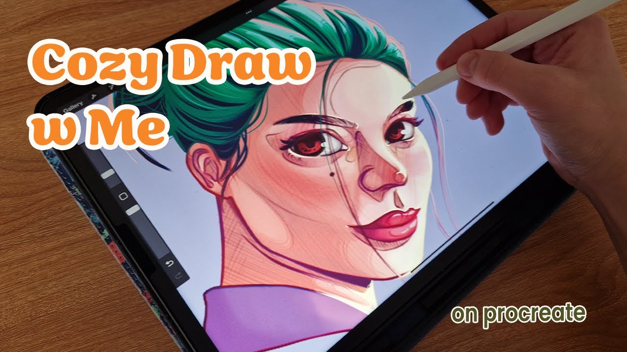 Cozy Draw with Me | Digital Portrait Illustration & Art Styles Talk ...