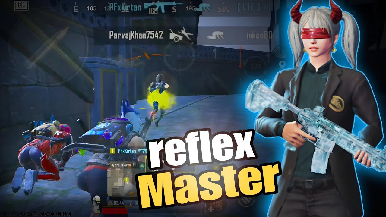 Reflex master 🔥 in lag 😢 intense lobby , conqueror rank push | BGMI ...