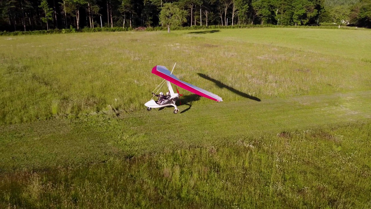 Mavic pro following flex wing microlight - YouTube