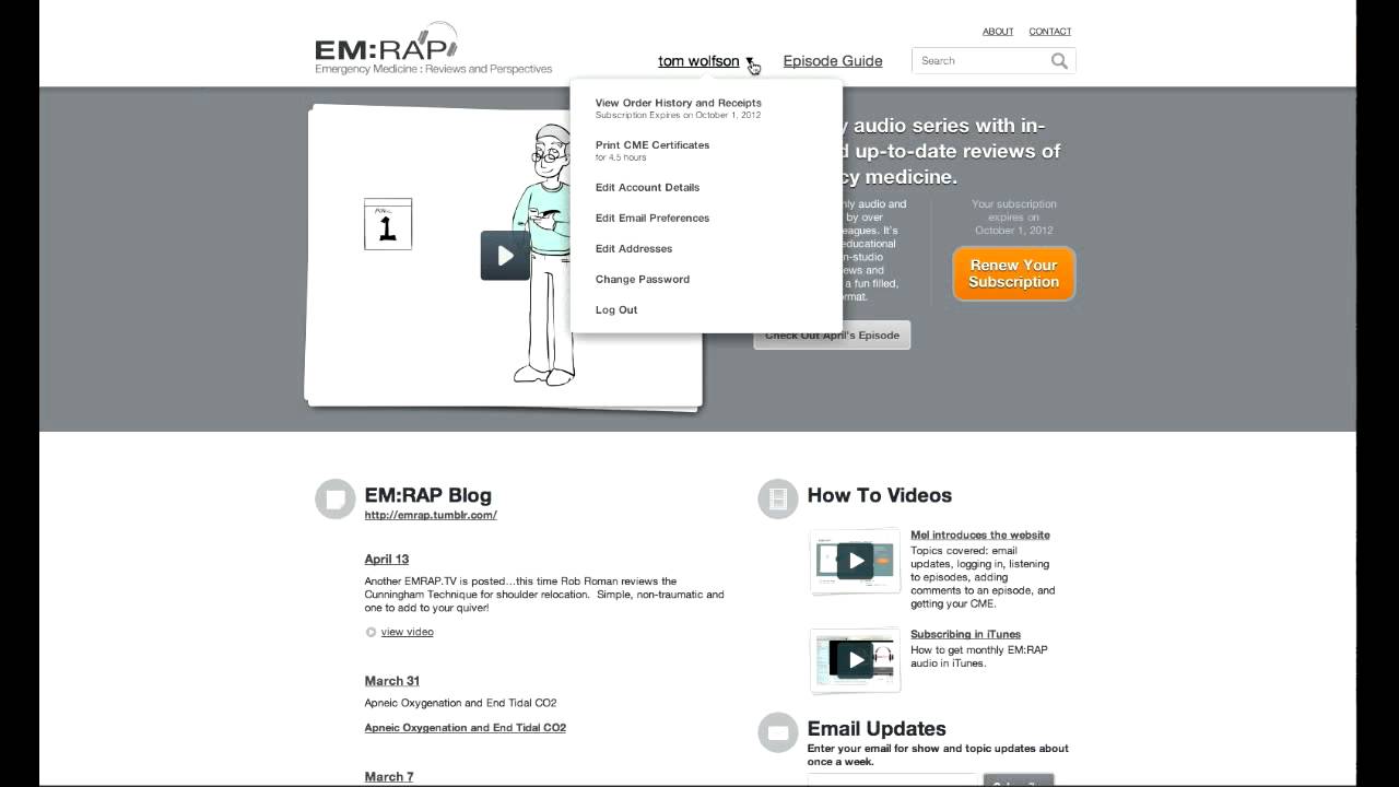 HOW TO PRINT YOUR CME CERTIFICATES ON THE EM:RAP WEBSITE - YouTube