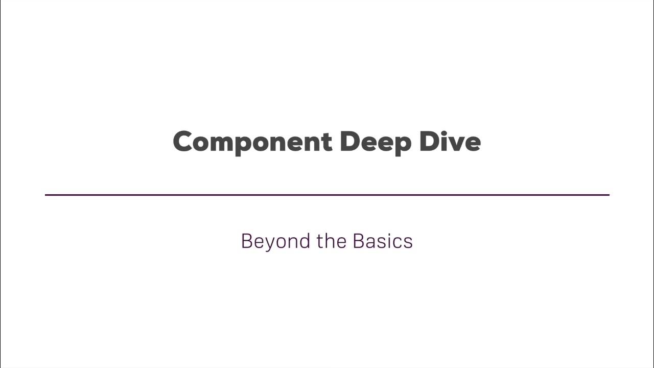 cmp deep dive 01 introduction - YouTube