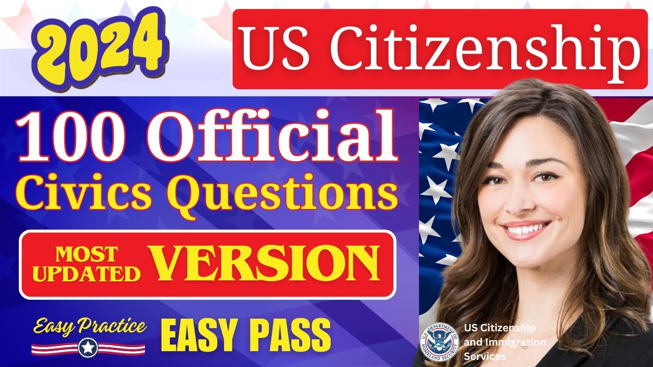 U.S. Citizenship Questions 2024 - 100 Civics Questions and Answers 2024 ...