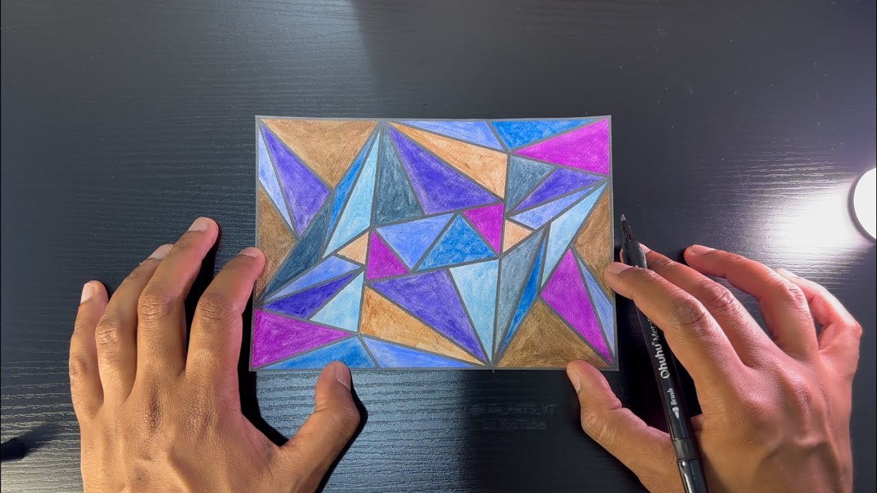 Congruent Shapes • Tessellation Design • Triangles Arts • Full Project ...