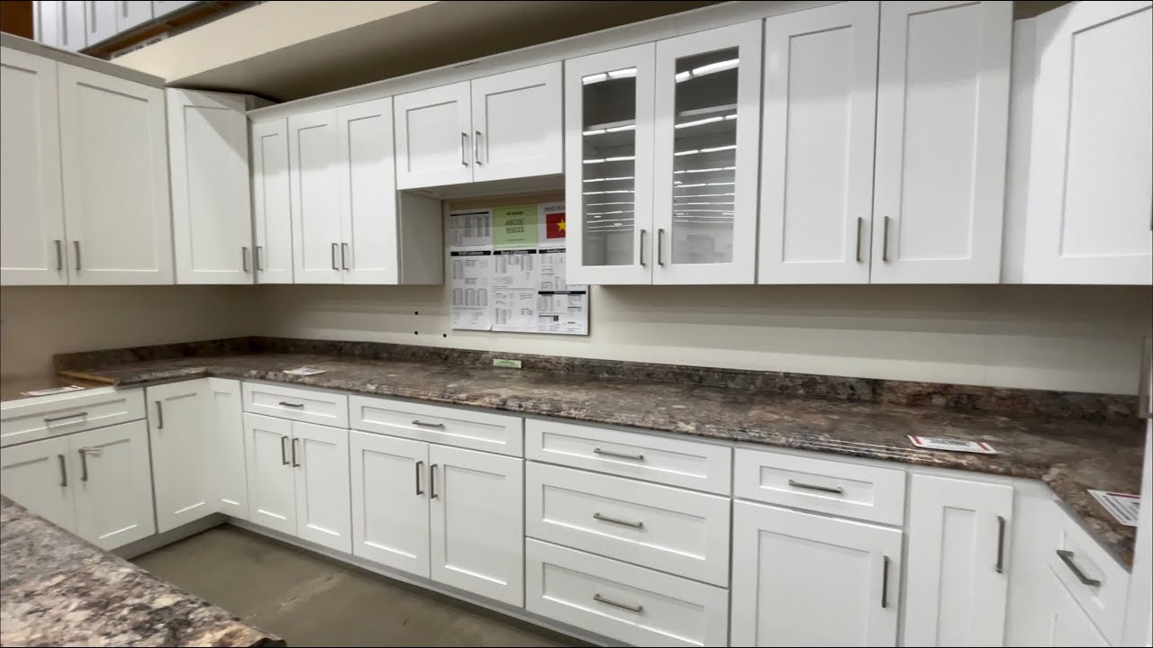 Arctic White Kitchen Cabinets - YouTube