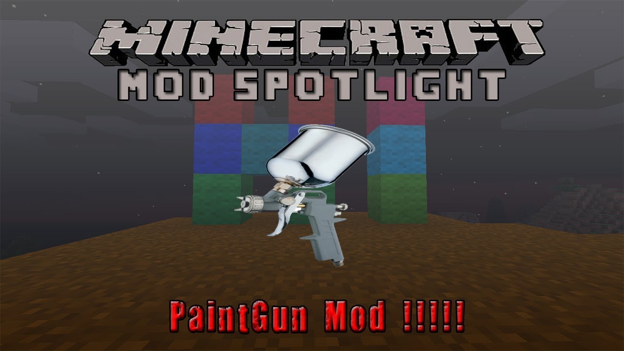 Minecraft | Mod Spotlight : PaintGun [1.4.2] | Episode 2 - YouTube