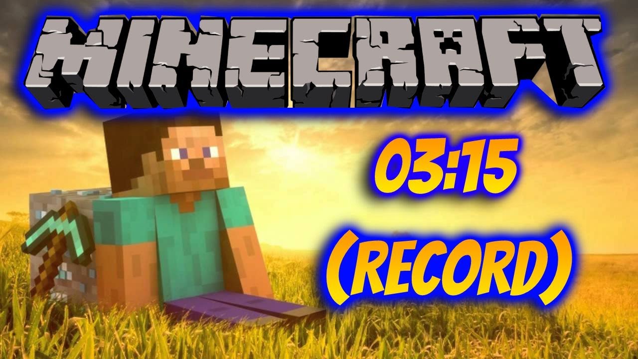 Minecraft Speedrun (WORLD RECORD) ---- (Windows 10 Edition) - YouTube