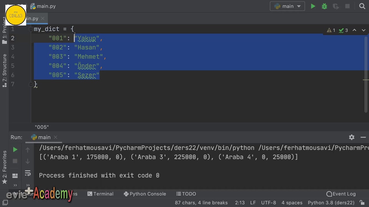 CBİLAB'DAN PYTHON DERSLERİ 21 : Map, Filter ve Lambda Fonksiyonları - YouTube