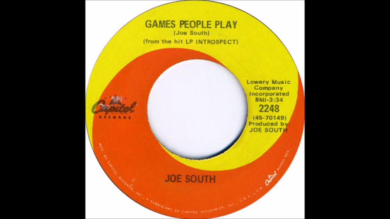 Games People Play(45 Original Version & Album Version) Joe South Stereo ...