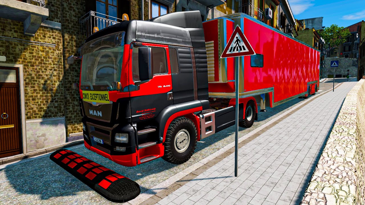 Trucks vs Speed Bumps - beamng drive - YouTube