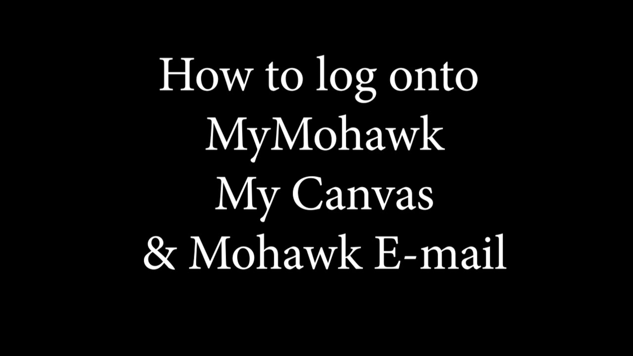 Logging On to MyMohawk - YouTube