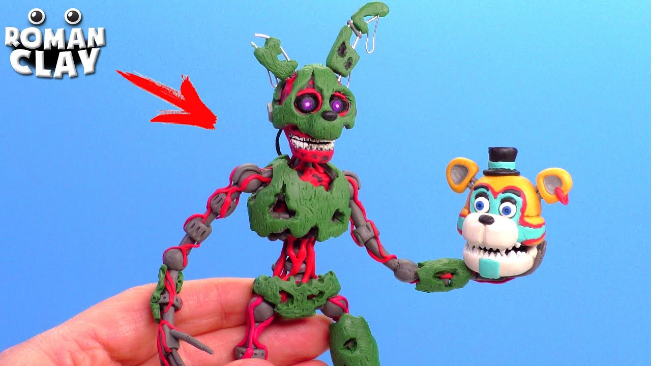 Burntrap with Clay FNAF Security Breach | Roman Clay Tutorial - YouTube