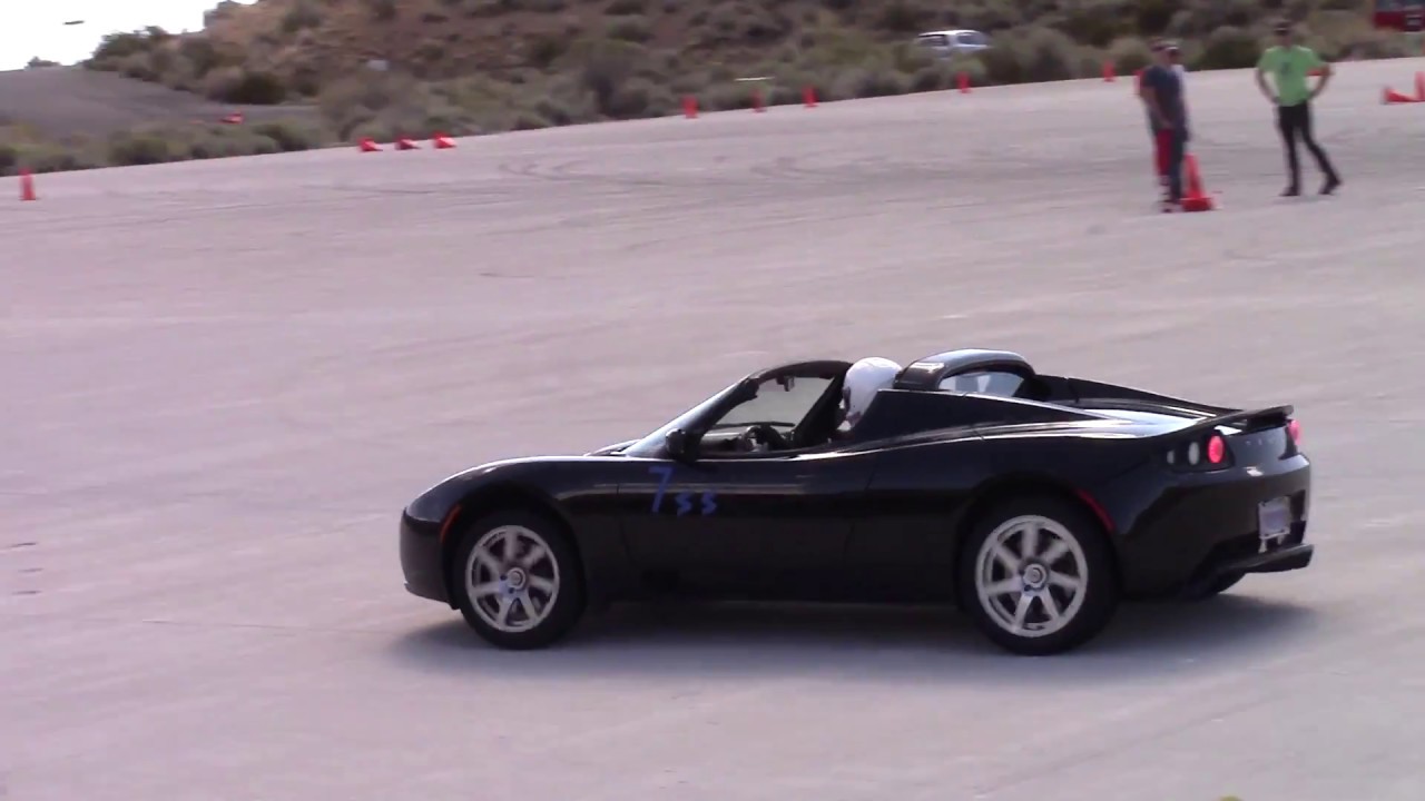 Tesla Roadster AutoX Highlights - YouTube