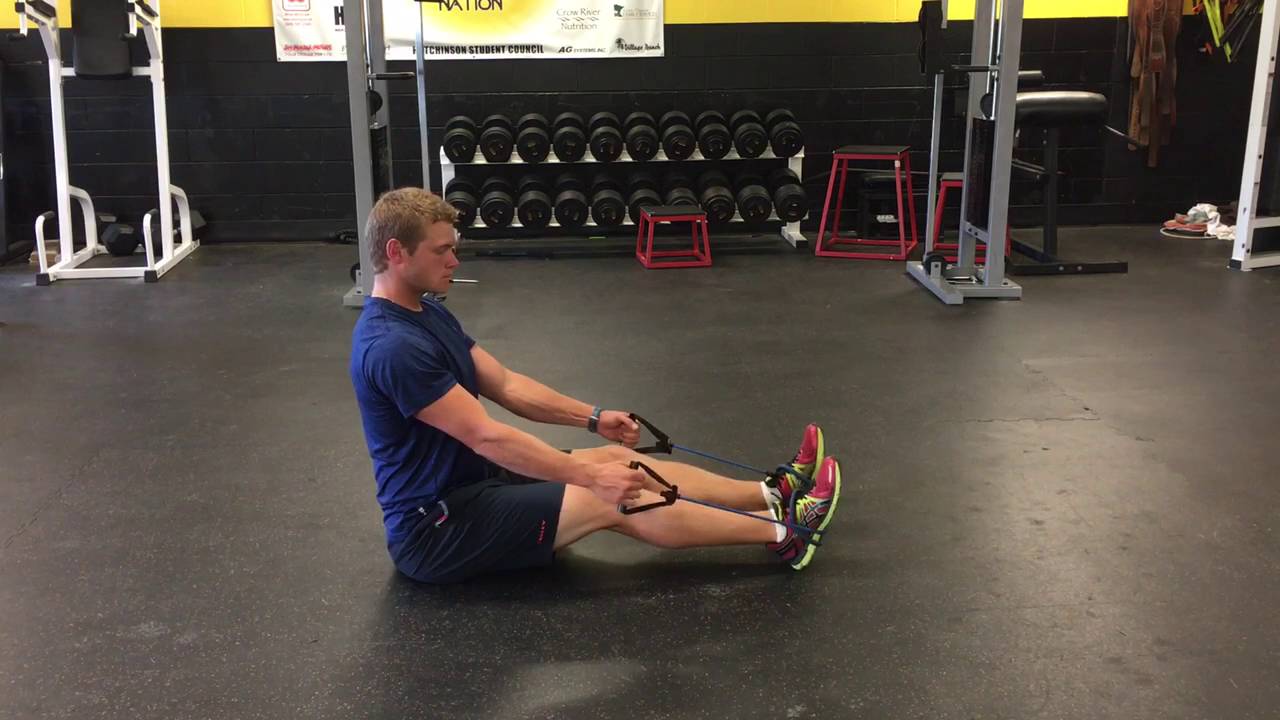 Resistance Band Seated Row - YouTube