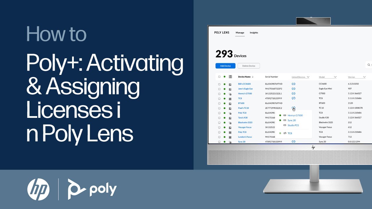 Poly+: Activating & Assigning Licenses in Poly Lens | HP Support - YouTube