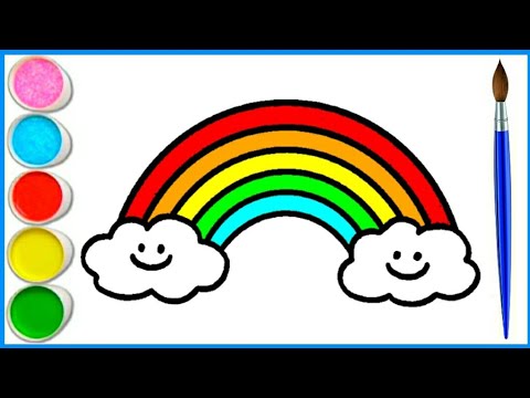 Rainbow drawing for kids | Magic fingers children - YouTube