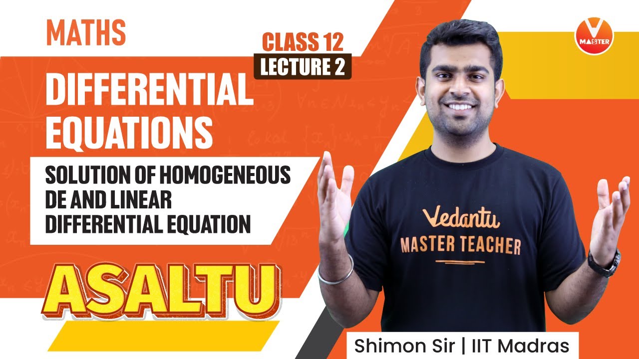 Differential Equations Class 12 In Tamil L2 Term 2 ASALTU