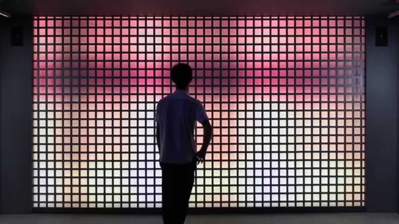 Interactive Facade (Booth of Color Kinetics Japan) - YouTube