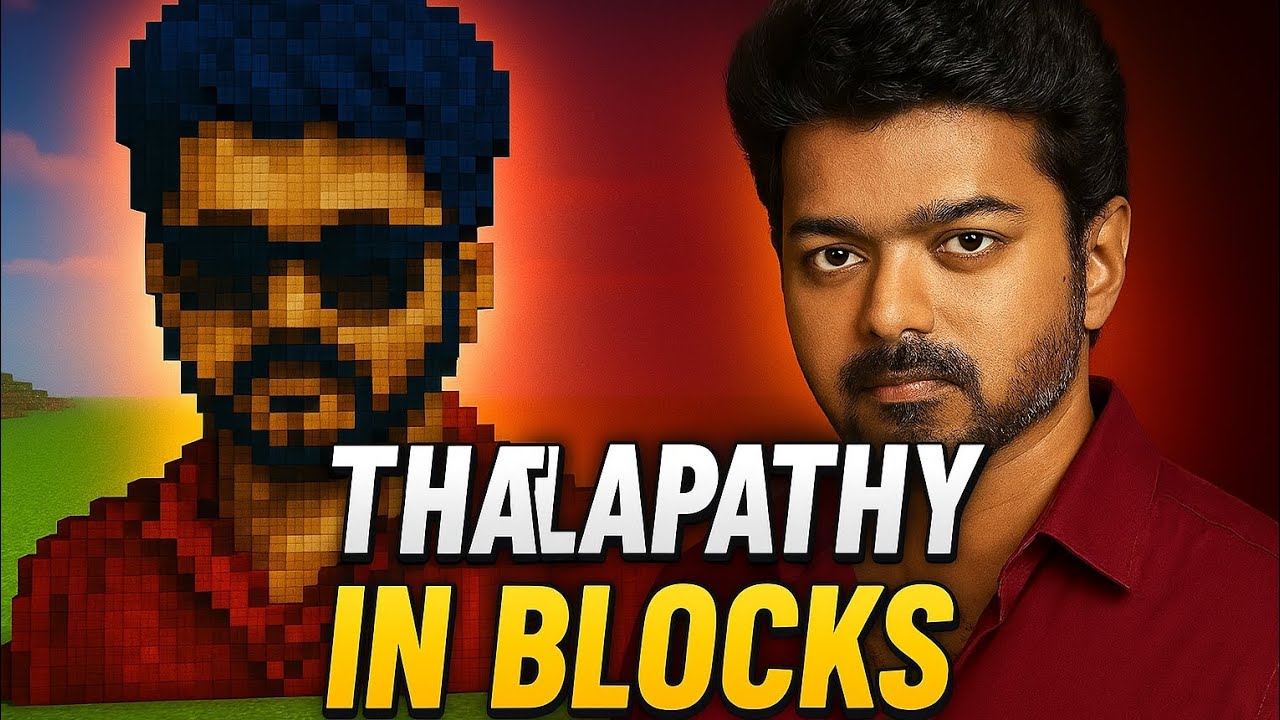 I Build Thalapathy Vijay in Minecraft Block by Block | Epic Pixel Art ...