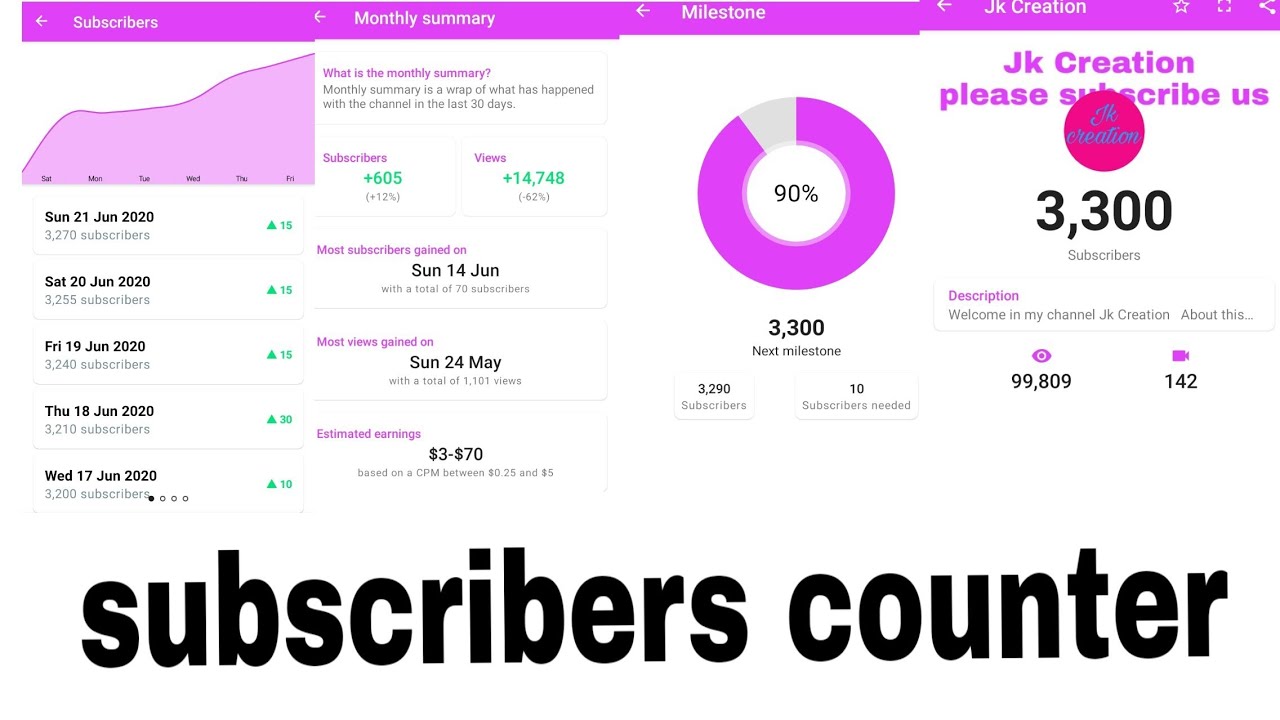 How to use subscribers count app// watch your channel subscribers ...