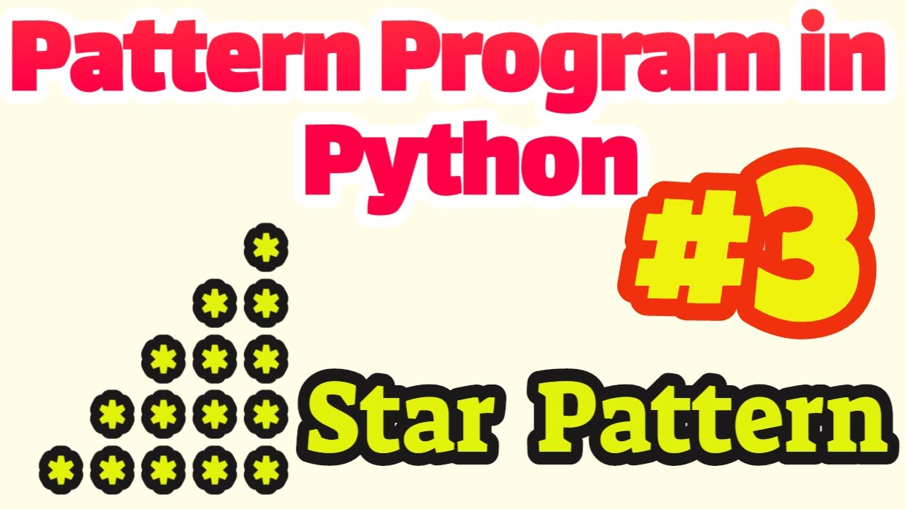 Pattern Program in Python #3: Star Pattern(Right indent Triangle) - YouTube