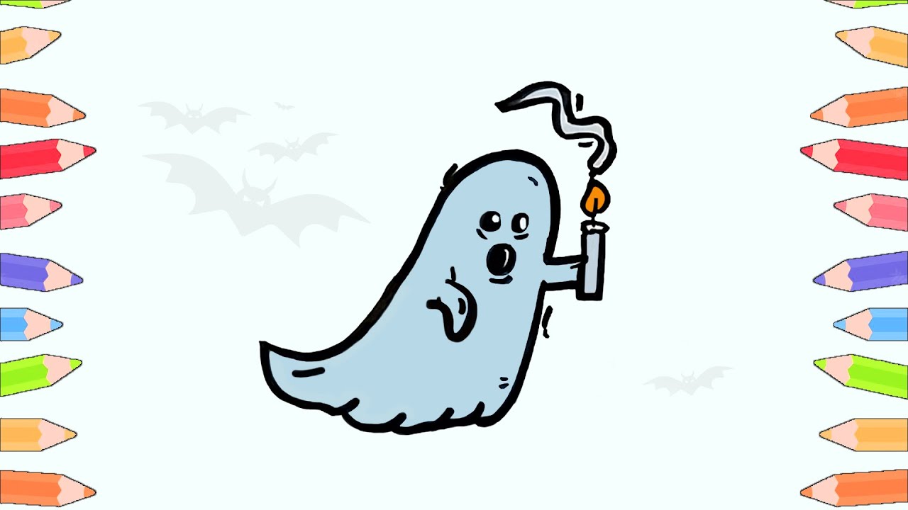 Halloween Ghost Emoji Drawing | Step By Step Tutorial | Halloween ...