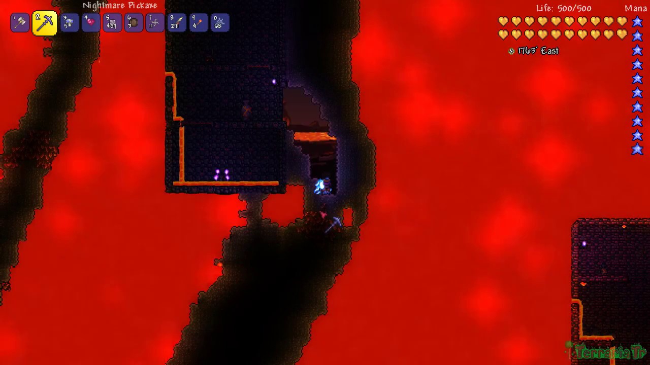 Terraria Türkçe Rehber: Nightmare Pickaxe (Kabus Kazma) - YouTube