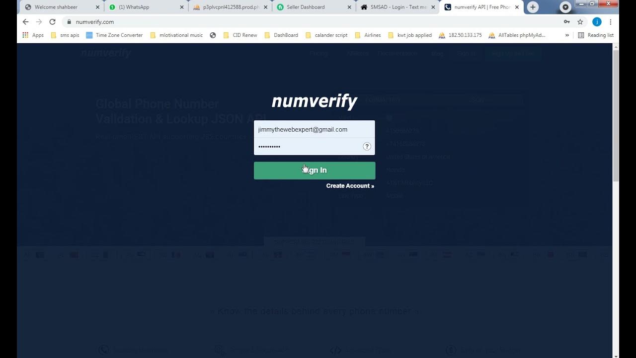 how to add numverify API to SMSAd.online - YouTube