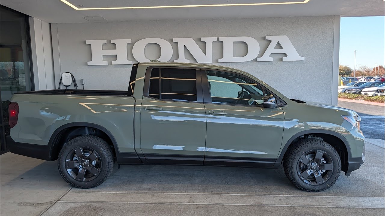 2026 Honda Ridgeline Trailsport Ash Green Metallic - YouTube