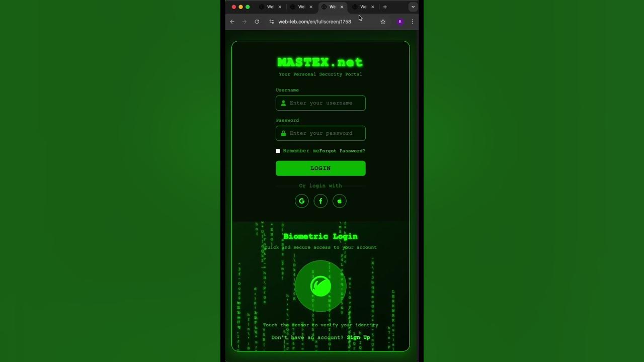 Login Form #webleb #frontenddeveloper #coding #code #html #developer - YouTube