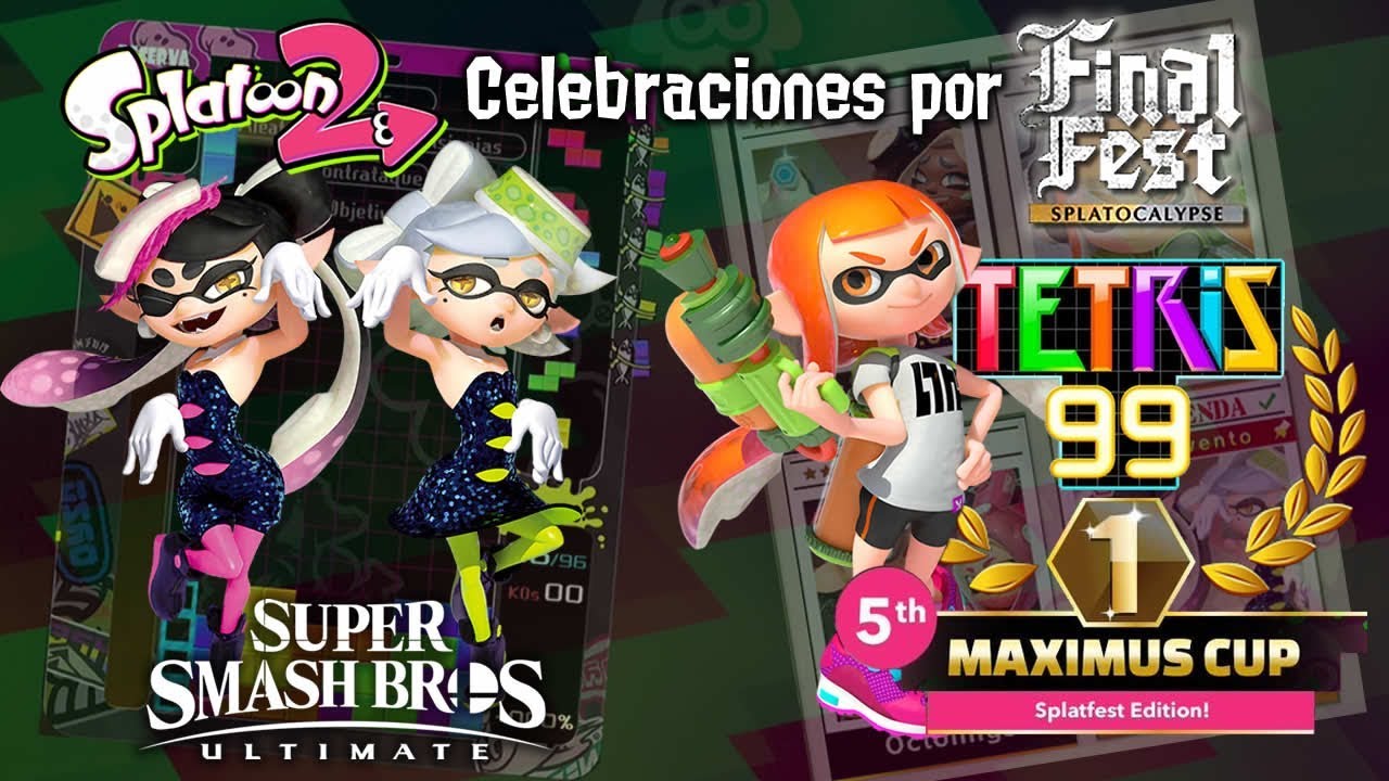 Eventos de Splatoon 2 en Smash y Tetris 99 por Final Fest - YouTube