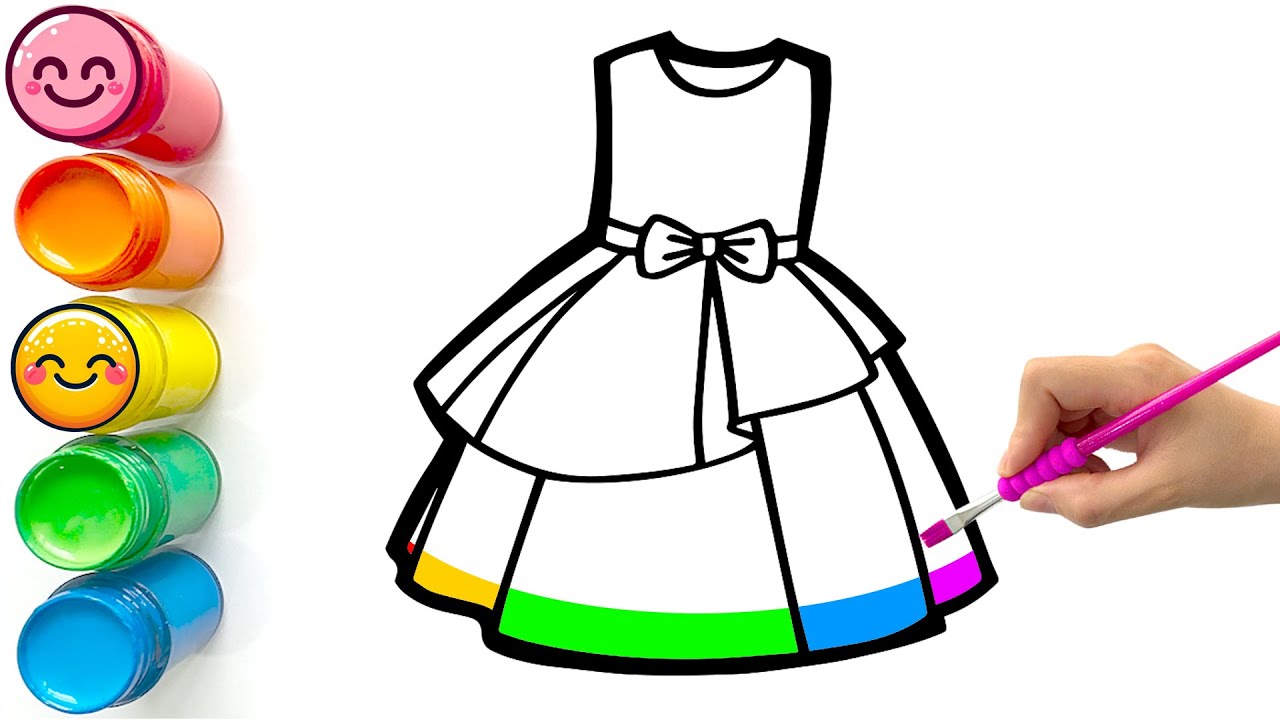 How to Draw a Princess Dress | Easy Step-by-Step Tutorial - YouTube