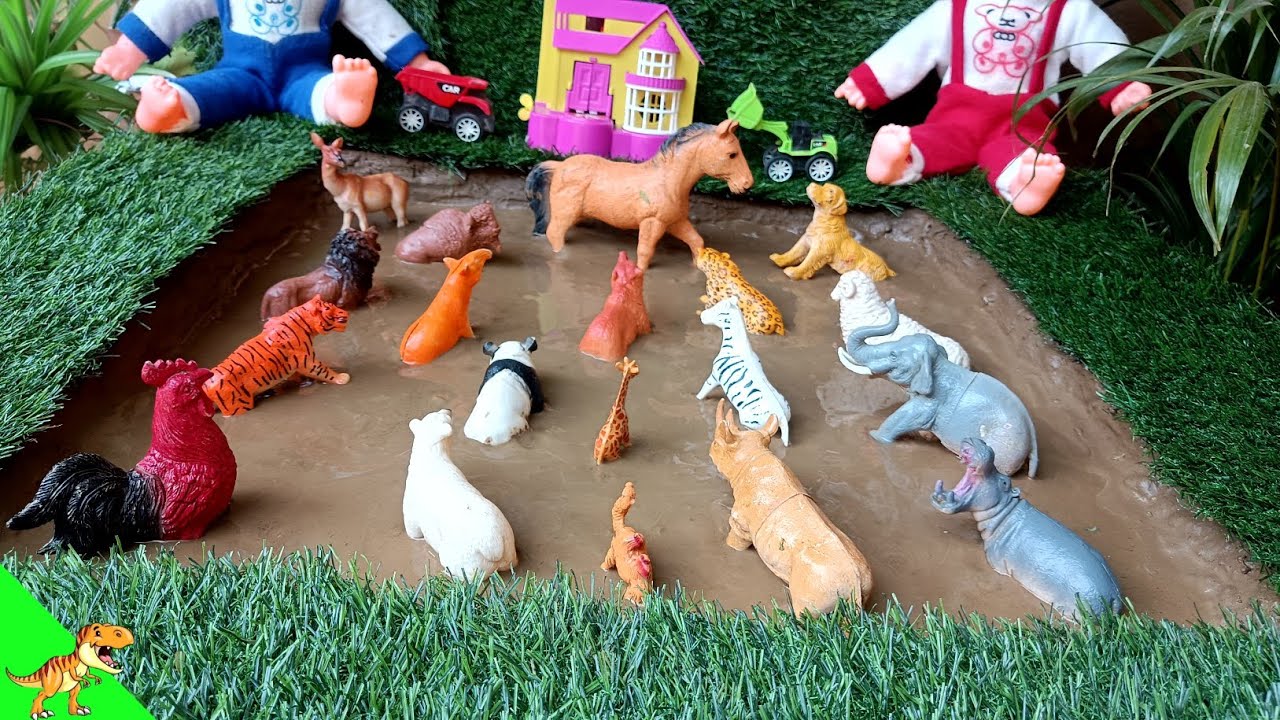 "Dino Animals Rescue: Saving Our Muddy Friends!" - YouTube