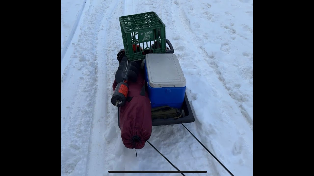 Ice Fishing with what I can carry in a Jet Sled Jr - YouTube