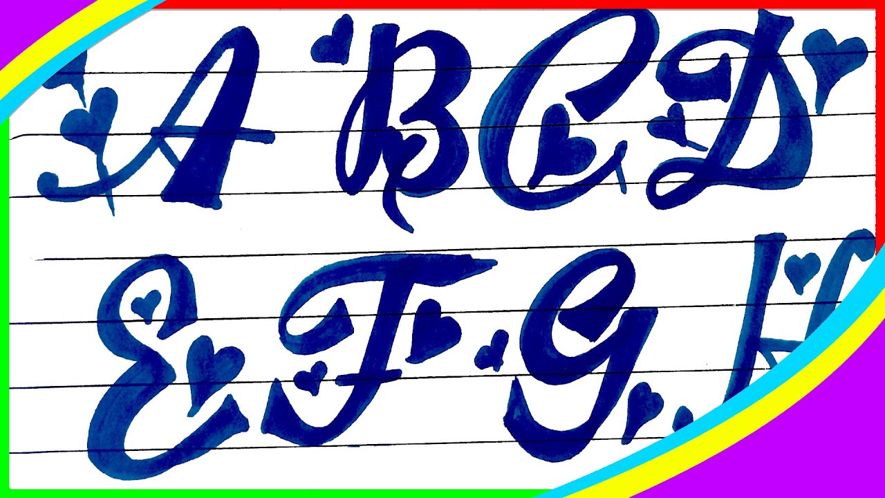 Fancy Letter Writing | A to Z Fancy Alphabet Writing | Marvellous ...